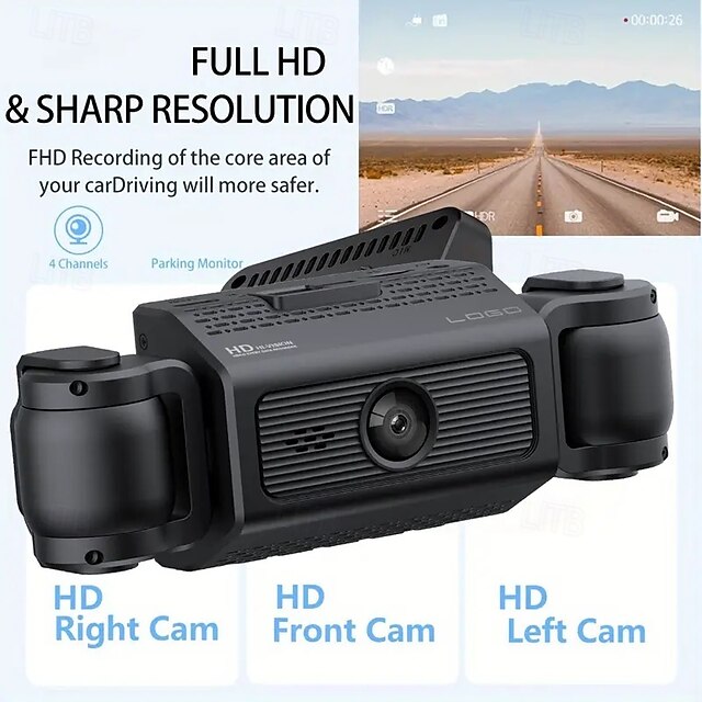 1080p Full HD / Boot automatic recording Car DVR 110 Degree Wide Angle ...