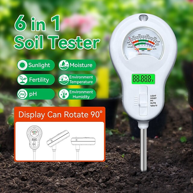 Digital Soil Tester - Multi-parameter Monitor Suitable For Ph ...