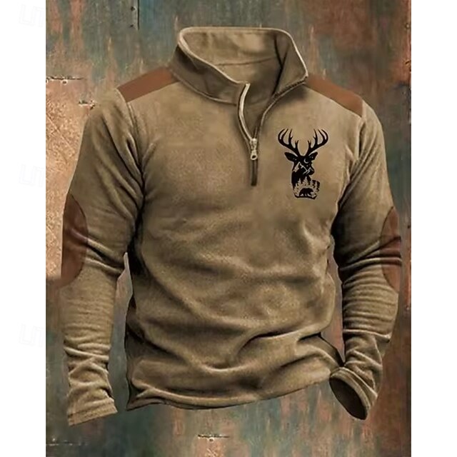 Men's Sweatshirt Pullover Hoodie Sweatshirt Pullover Quarter Zip ...