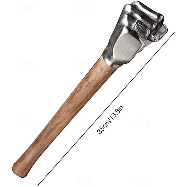 Heavy-Duty Iron Fist Hammer with Stainless Steel Head & Solid Wood ...
