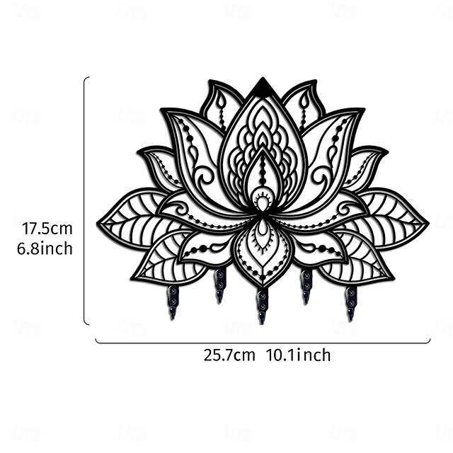 1PC Wall-mounted Creative Lotus-shaped Warm Home Decoration Hook Simple ...