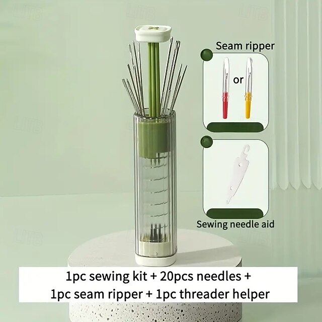 Magnetic Needle Box 23pcs Portable Sewing Storage Case Kit Including 20 ...