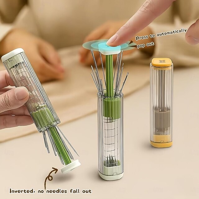 Magnetic Needle Box 23pcs Portable Sewing Storage Case Kit Including 20 ...