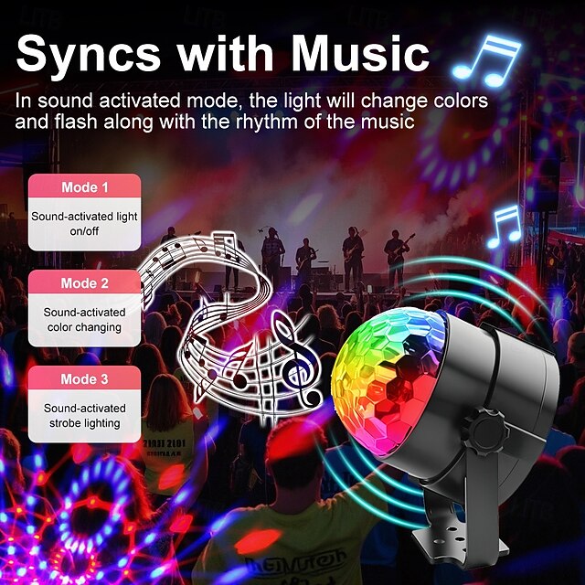 Luditek 2-Pack Lumières Activées par le Son avec Télécommande Lumière ...