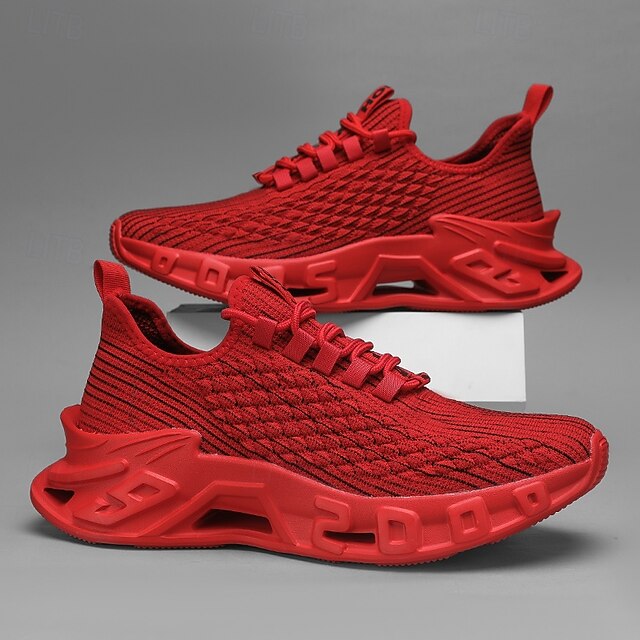 Rote Fashion-Sneaker für Herren – atmungsaktive Sportschuhe zum ...