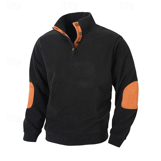 Men's Sweatshirt Pullover Hoodie Sweatshirt Pullover Button Up Hoodie ...