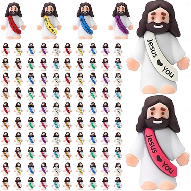 50/100pcs Little Jesus Figures, Mini Jesus Figurines in Bulk Easter ...
