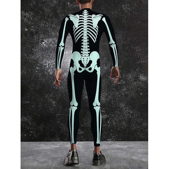 Bodysuits Halloween Group Couples Costumes Full Body Catsuit Skull ...