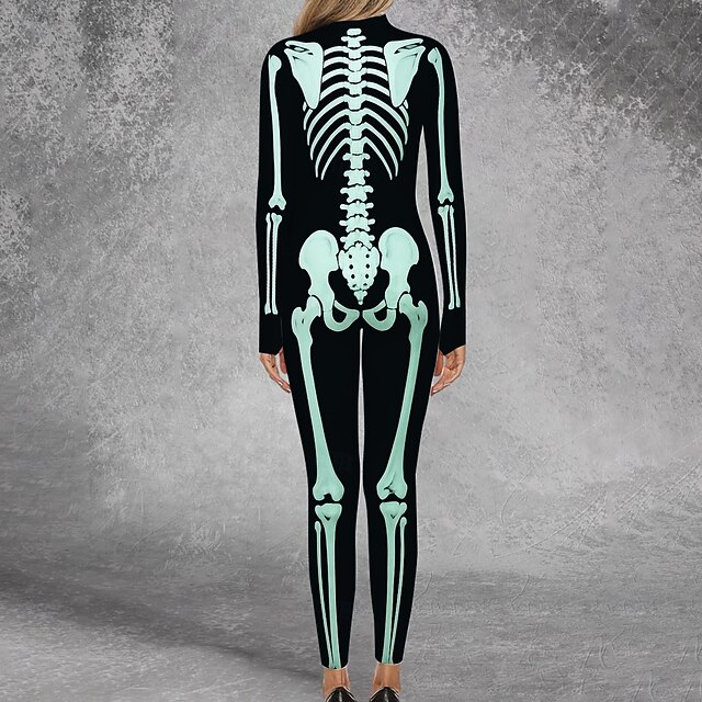 Bodysuits Halloween Group Couples Costumes Full Body Catsuit Skull ...