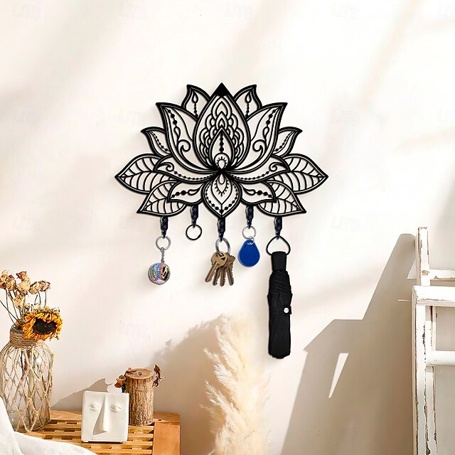 1PC Wall-mounted Creative Lotus-shaped Warm Home Decoration Hook Simple ...
