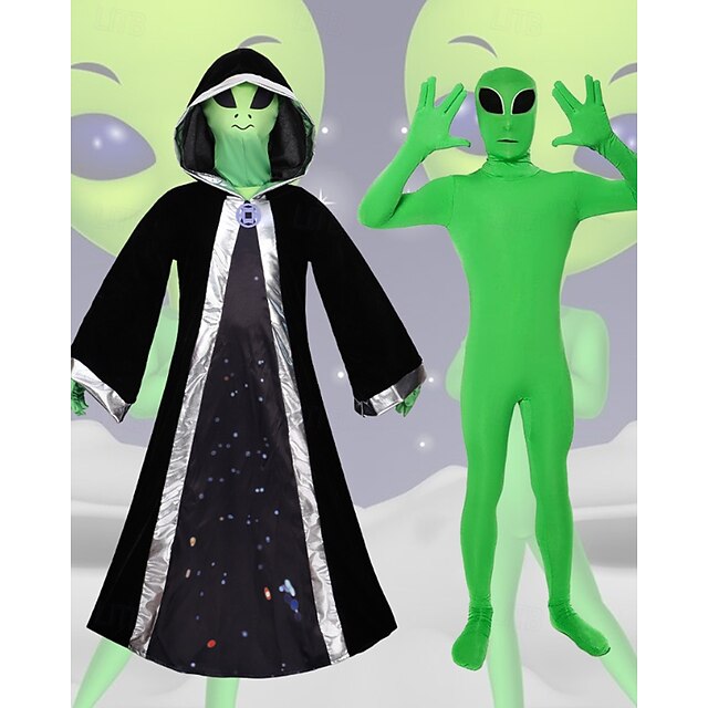 Alien Halloween Zentai Suits Bodysuit Carnival Costume Full Body Suit Cosplay Kid's Unisex ...