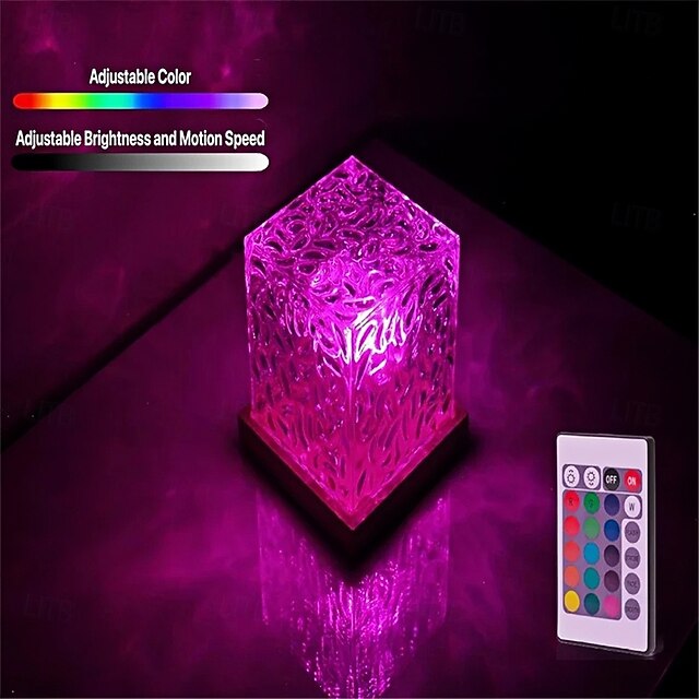 Ocean Wave Projector Light USB, 16 Colors Gradual Rotating Water Lamp ...