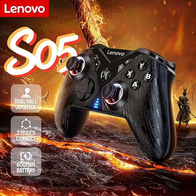 Lenovo S05 Gaming Controller RGB Wireless Gamepad Hall Effect Joystick ...