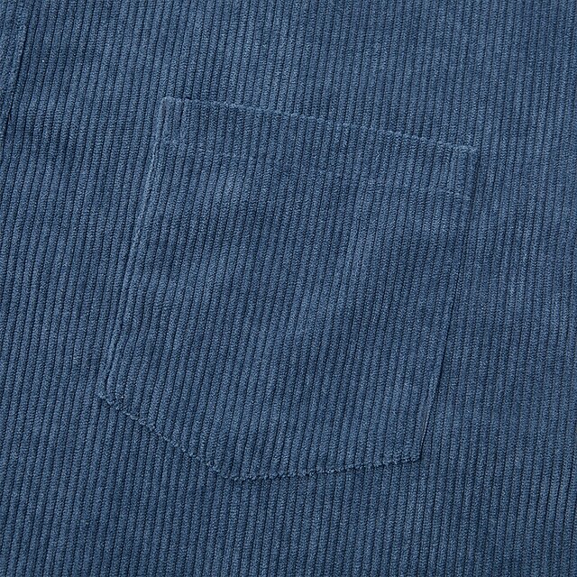 Per uomo Camicia di Velluto a Coste Polo Casuale Sportivo Bavero Manica ...