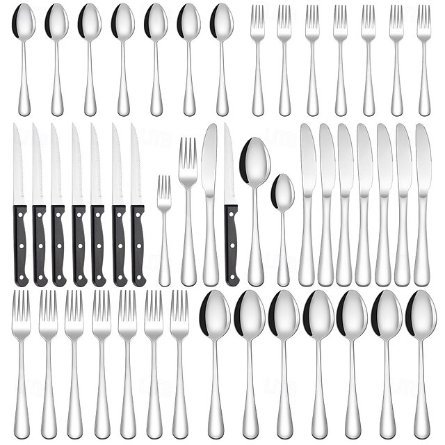 Conjunto de talheres natalinos de 24 peças em aço inoxidável, incluindo ...