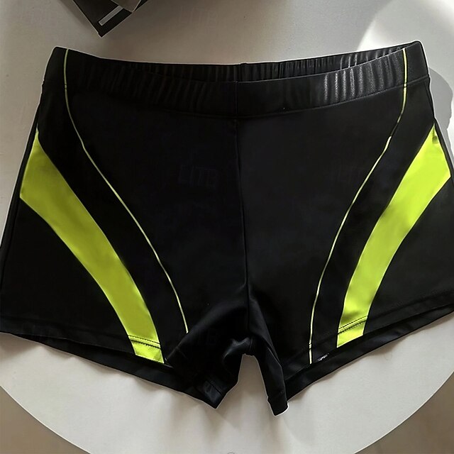 Men's Swim Shorts Swim Trunks Swimwear Bottoms Patchwork Stretchy ...