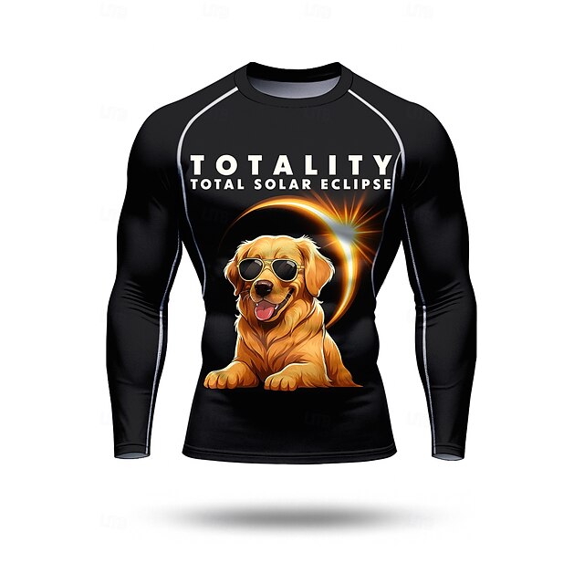 Men's Compression Shirt Running Shirt 3D Print Long Sleeve Tee Tshirt ...