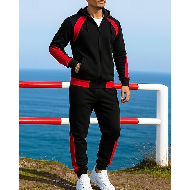 Christmas Men's Jogging Suit Full Zip Sweatshirt Sports Tracksuits ...