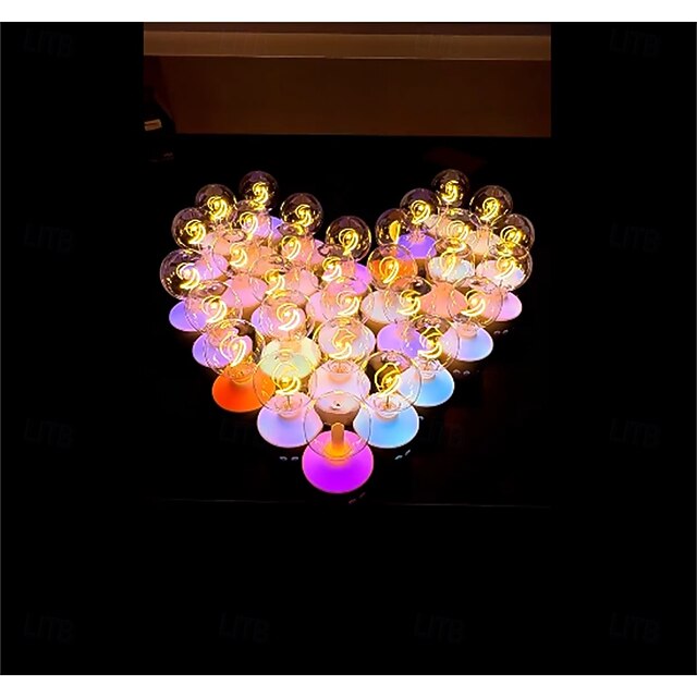 1Pc Lights Moon Star Led Night Light G80 Rechargeable Table Lamp RGB ...