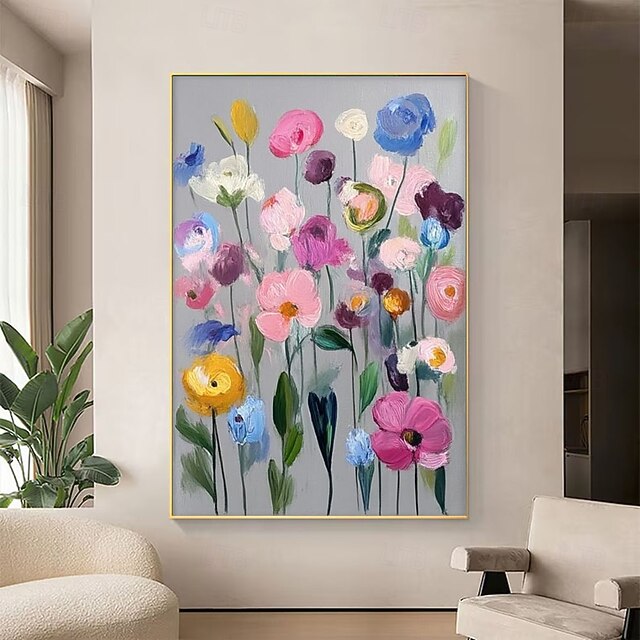 Hand Painted Classic Abstract flower painting handmade Wall Art Large ...