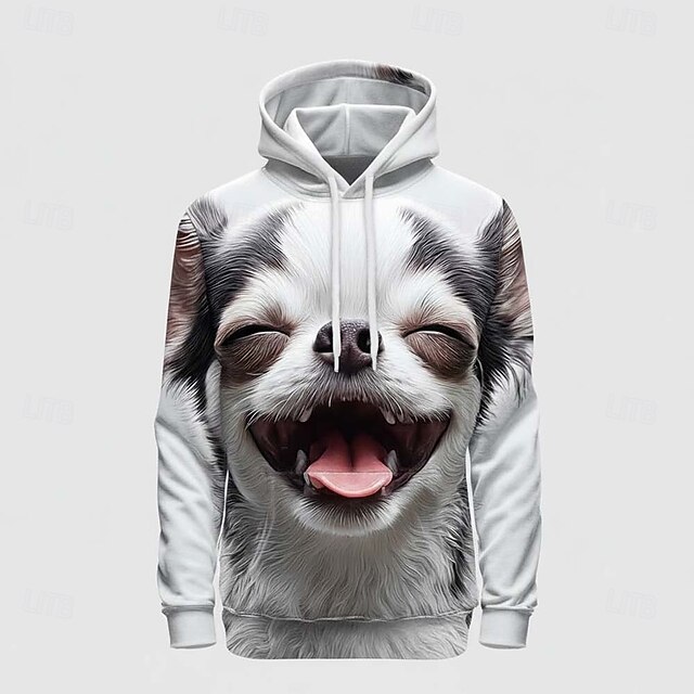 Men's Animal 3D Print Hoodie Sweatshirt 3D Fantasy Long Sleeve Crew ...