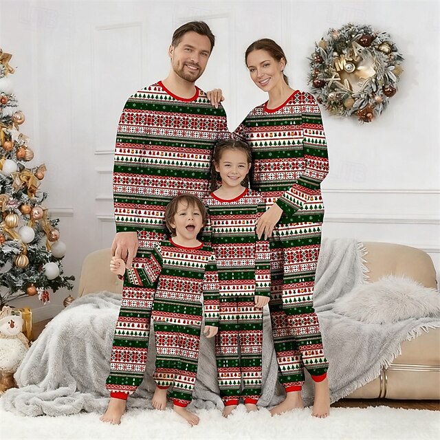 Familie-look Kerstmis Kerst Familie Pyjama Pyjama Familie sets Grafisch ...
