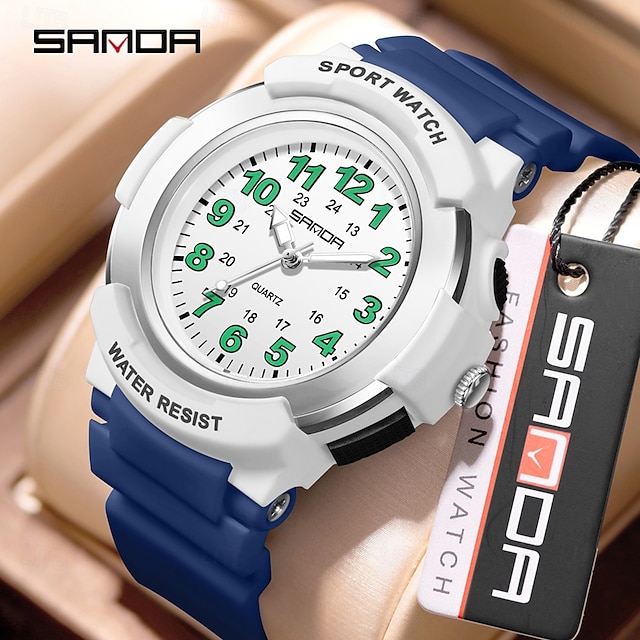 SANDA Valentine's Day Gift for Women Men Quartz Watch Large Dial Sports ...