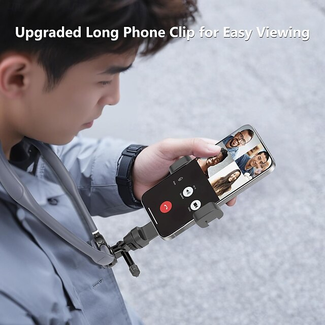 Neck-hanging phone mount for first-person perspective shooting chest ...
