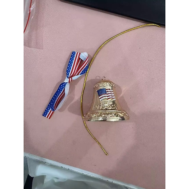 United States 250th Anniversary Bell Ornament Handmade Metal Enamel ...