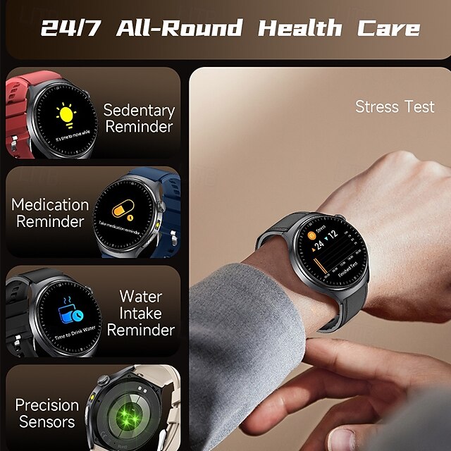 Nouvelle montre intelligente 2025 diagnostic de santé ECG PPG hommes ...