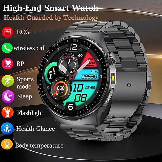 Nouvelle montre intelligente 2025 diagnostic de santé ECG PPG hommes ...