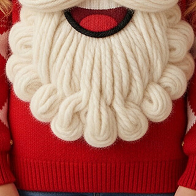 Christmas Girls' 3D Santa Claus Ugly Christmas Sweater Christmas Gift ...