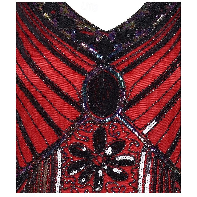 Set Roaring 20s 1920s Flapper Dress Faux Fur Shawl with Accessories The ...