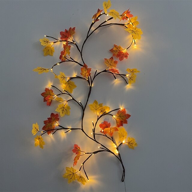 1 Pc 72/96/144LED Enchanted Willow Vine Light With Butterfly Maple USB ...