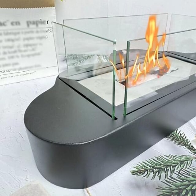 40cm Fireplace, Stainless Steel Tabletop Fireplace, Mini Portable Cloud ...