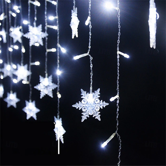 1 Pc 3.5m Butterfly Snowflake LED Fairy String Strip LIGHT Festival ...