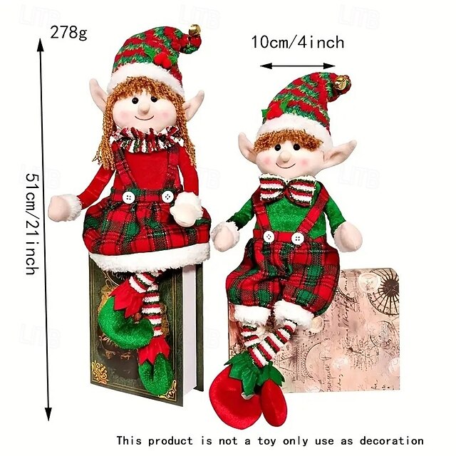 Adorable Christmas Elves Doll - Stuffed Fabric Boy and Girl Elf ...