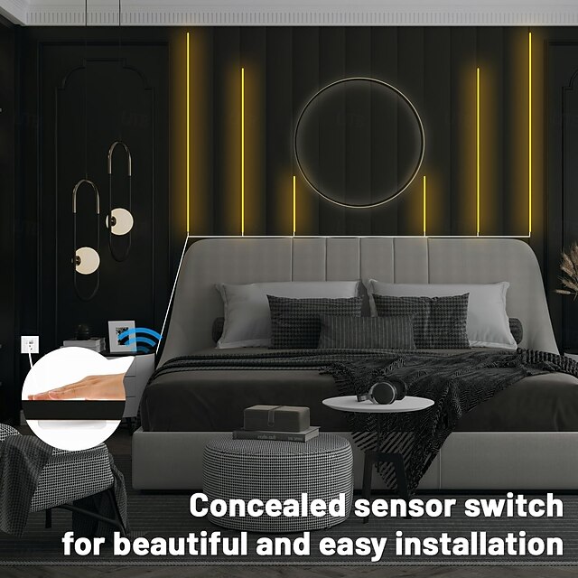 COB LED Strip Light Kit DC12V 6pcs 3.3FT Self-Adhesive LED Light ...