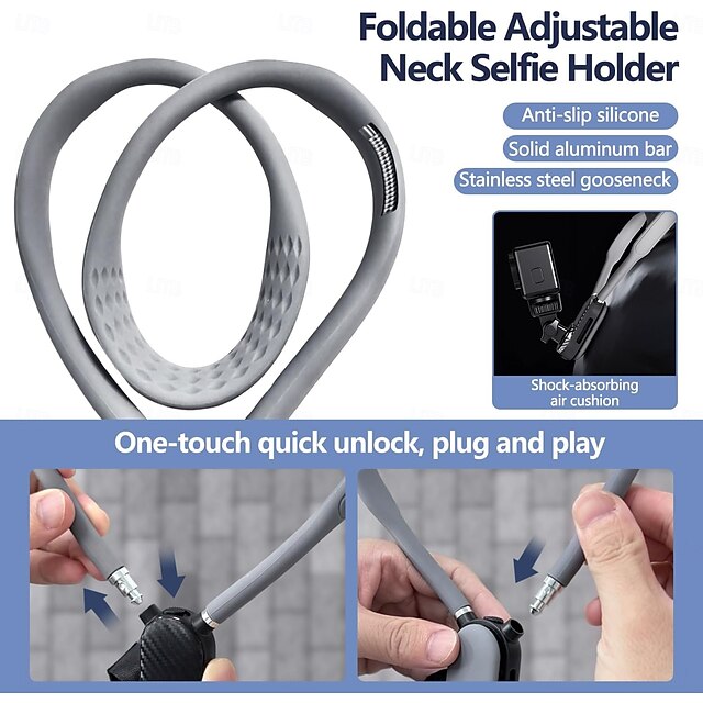 Neck-hanging phone mount for first-person perspective shooting chest ...