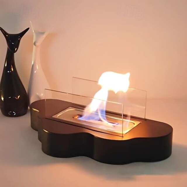 40cm Fireplace, Stainless Steel Tabletop Fireplace, Mini Portable Cloud ...