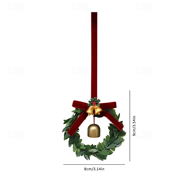 2pc Bell Wreath Christmas Tree Pendant Christmas Wreath Christmas ...