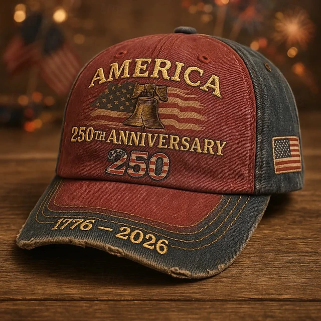 United States 250th Anniversary Cap Embroidered Patriotic Hat ...