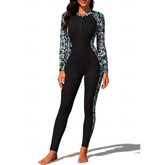 Women's Rash Guard Full Body Rash Guard One Piece Surfing Suit Floral ...