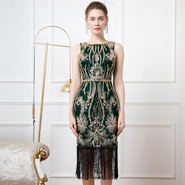 Roaring 20s 1920s Floor Length Dress Evening Dress Party Costume ...