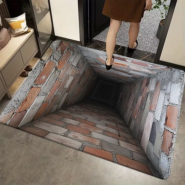 3D Optical Illusion Doormat Visual Trap Floor Mat Non Slip for Doorway ...