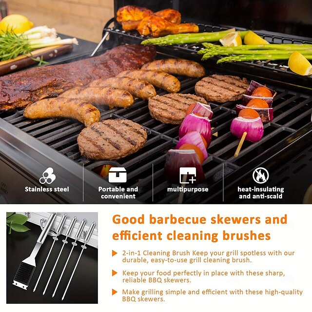 Heavy Duty BBQ Grill Gear Set - 5/18/26 Stainless Steel Accessories ...