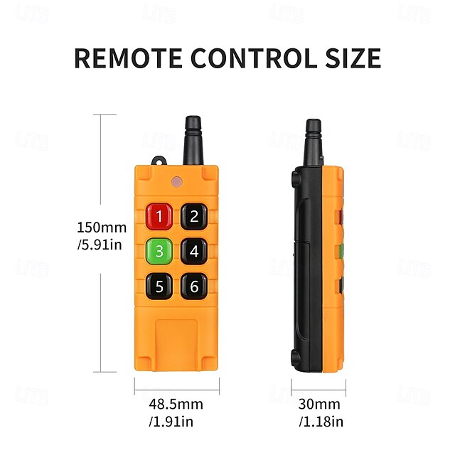 DC12V 24V 36V 6CH RF Wireless Remote Control Switches Garage Door Motor ...