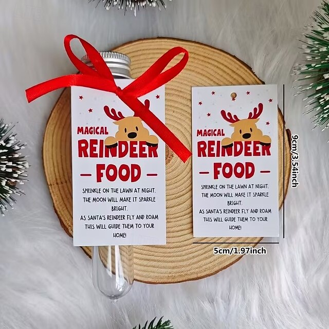 12/24 Sets Magic Reindeer Food Wrapping Set Christmas Eve Box Gift ...