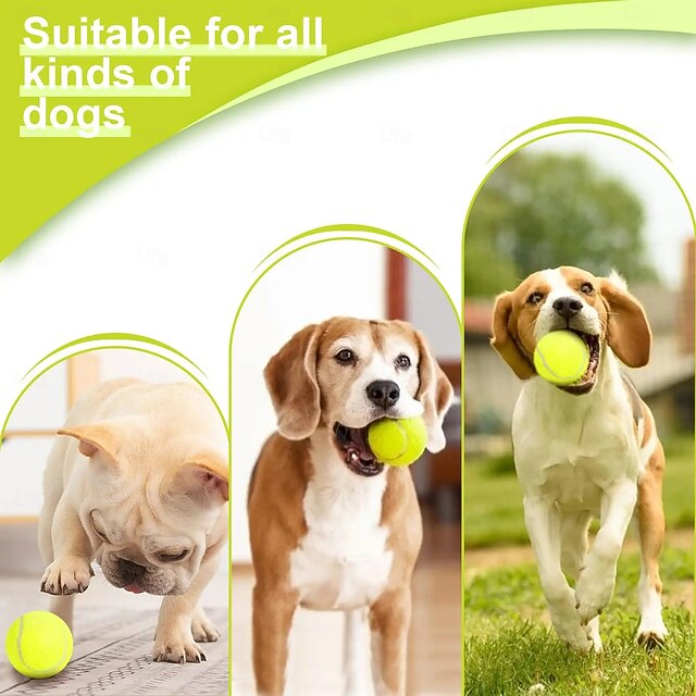 Dog Tennis Launcher Automatic Pet Dogs Chase Toy Mini Tennis Throwing ...