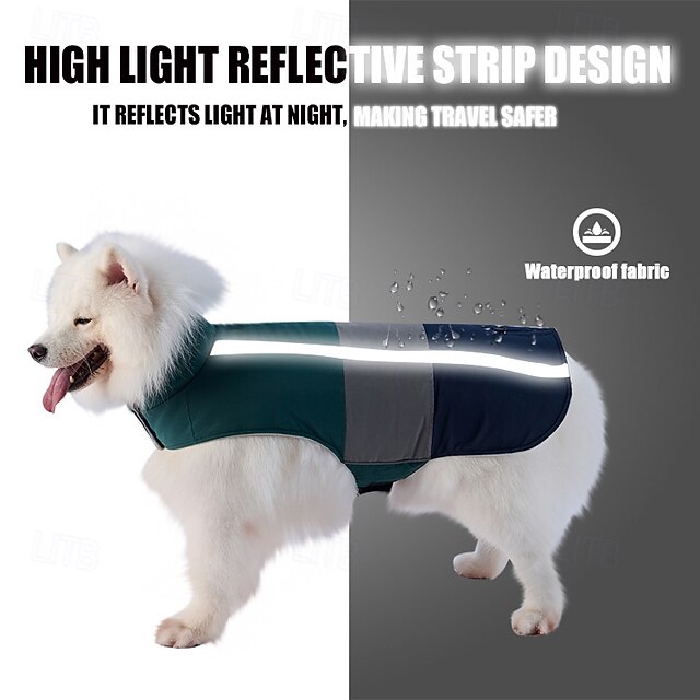 Warm Dog Coat Dog Jacket Waterproof Puppy Winter Coat with Buckles ...